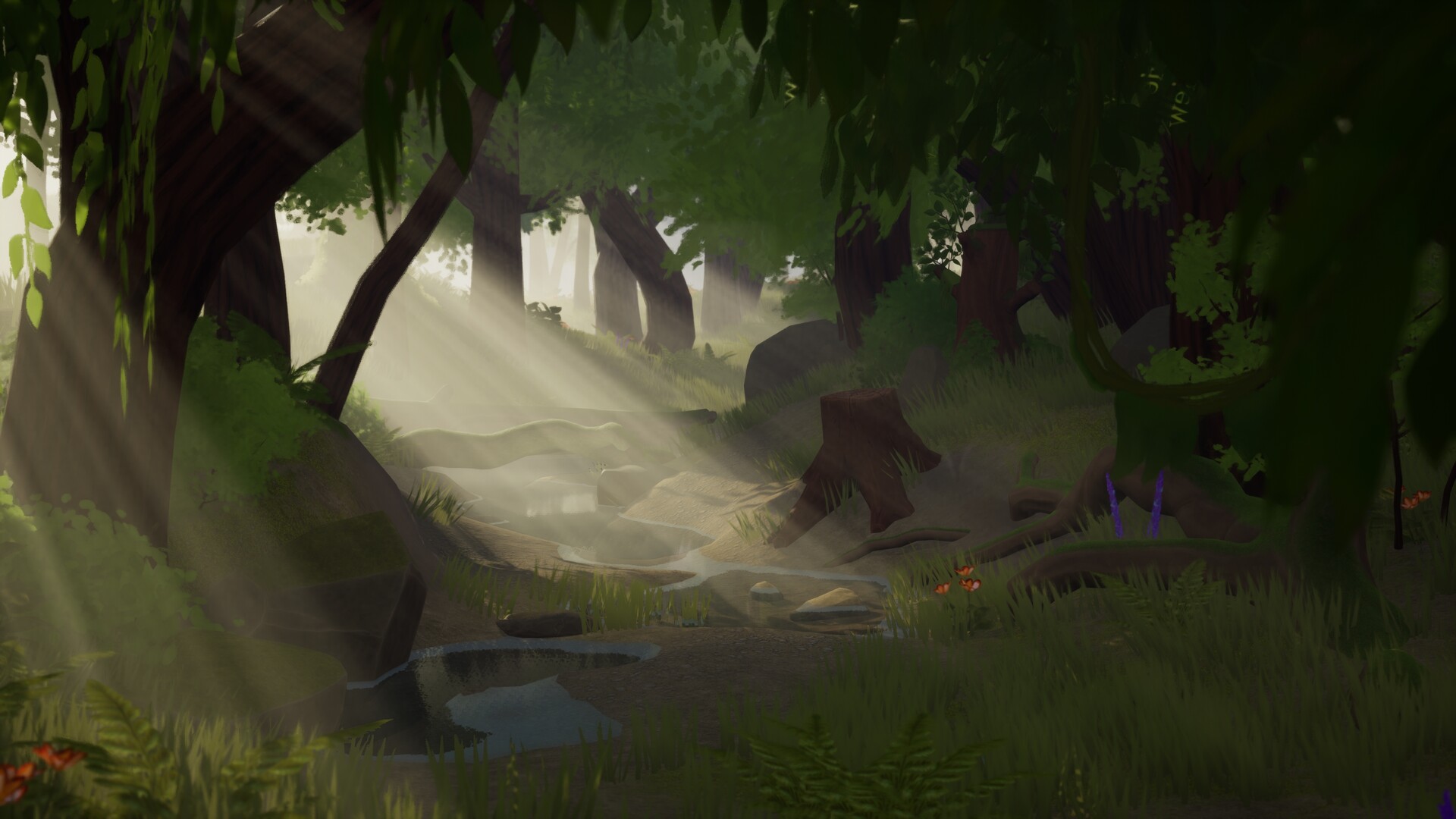 ArtStation - Mist in the Woods