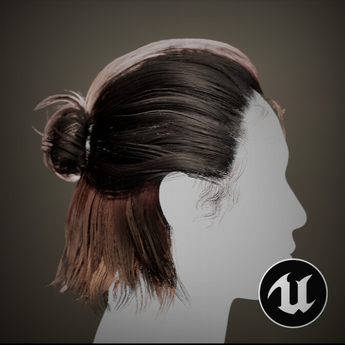 ArtStation - Bun haircut Study V.1 - Breakdown