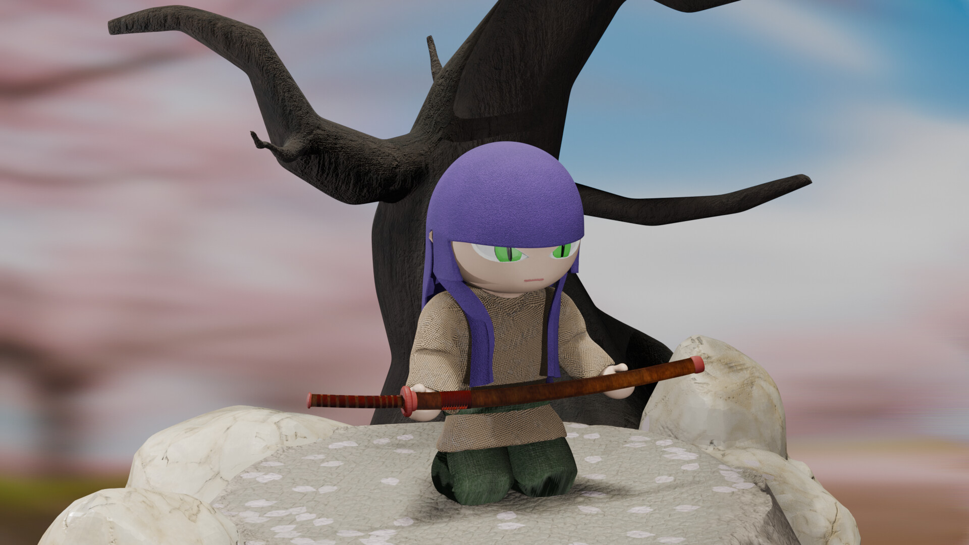 ArtStation - Samurai Blender 3D animation project