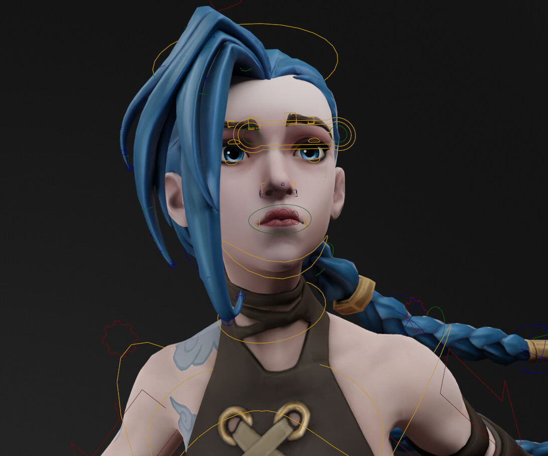 ArtStation - My New Jinx Rig For Blender