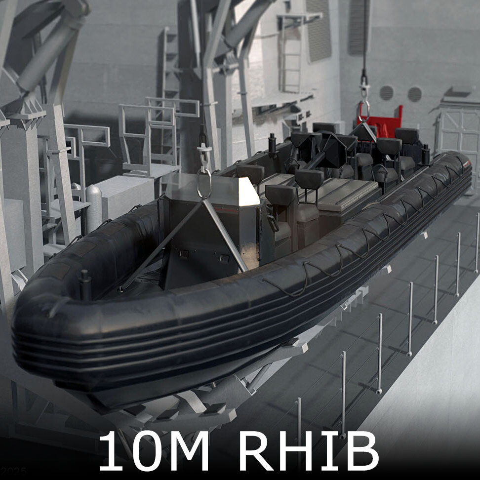ArtStation - 10m RHIB (Rigid Hull Inflatable Boat)