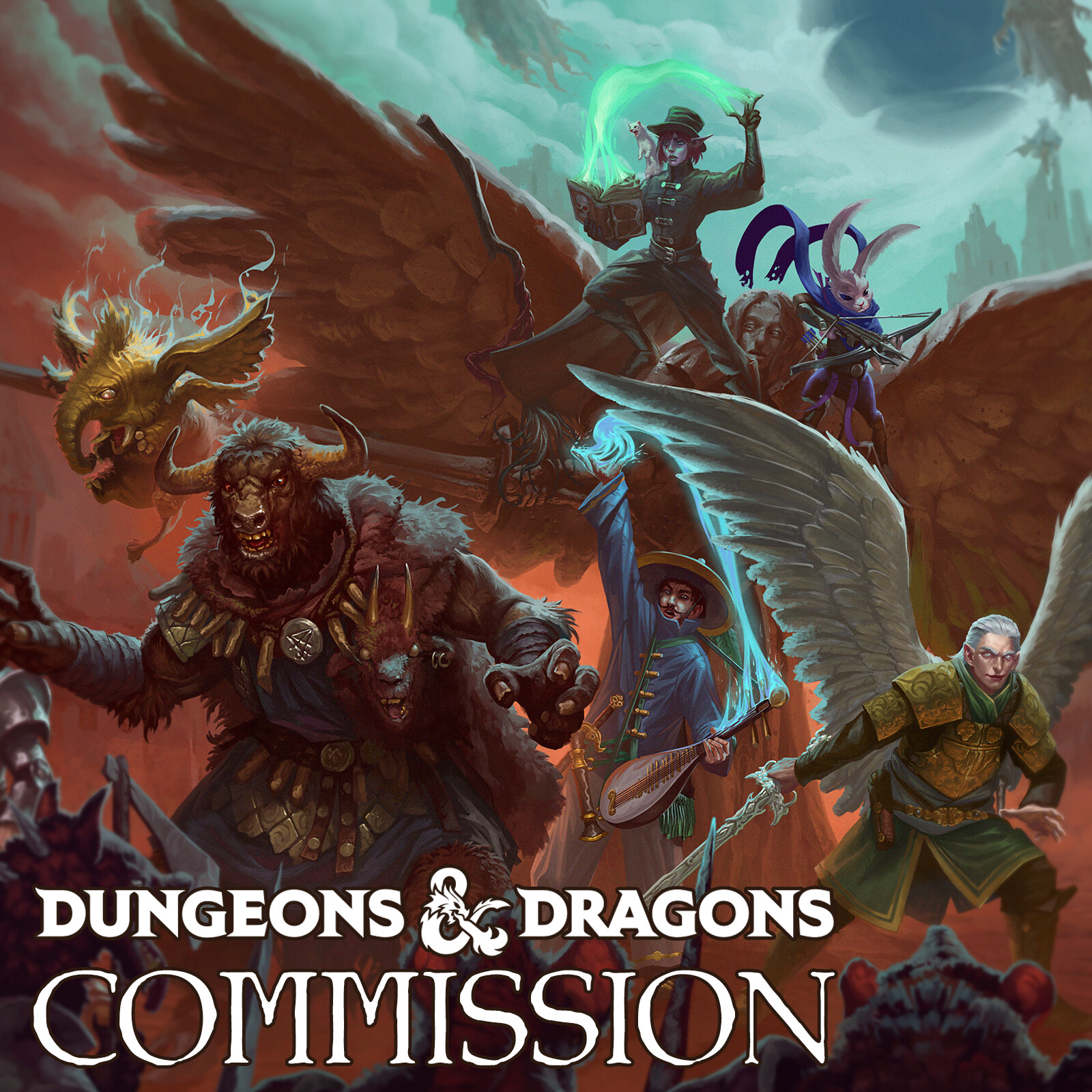 ArtStation - Descent Into Avernus. DnD group commission