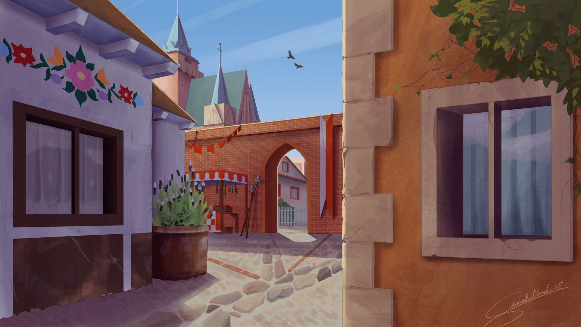 ArtStation - Sunken Village Concept