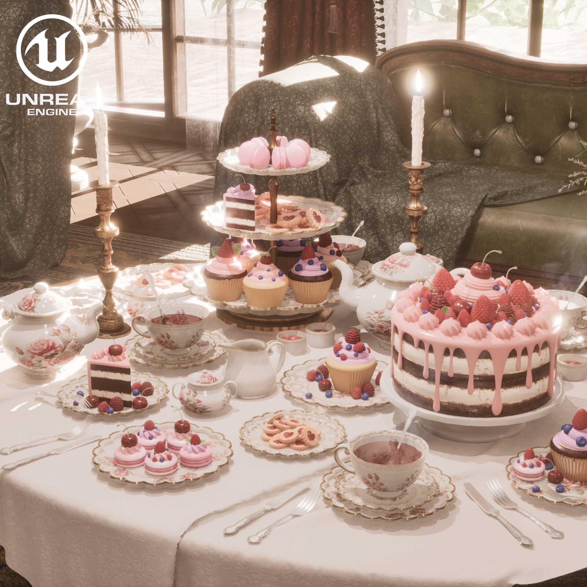 ArtStation - Cake / Tea Set