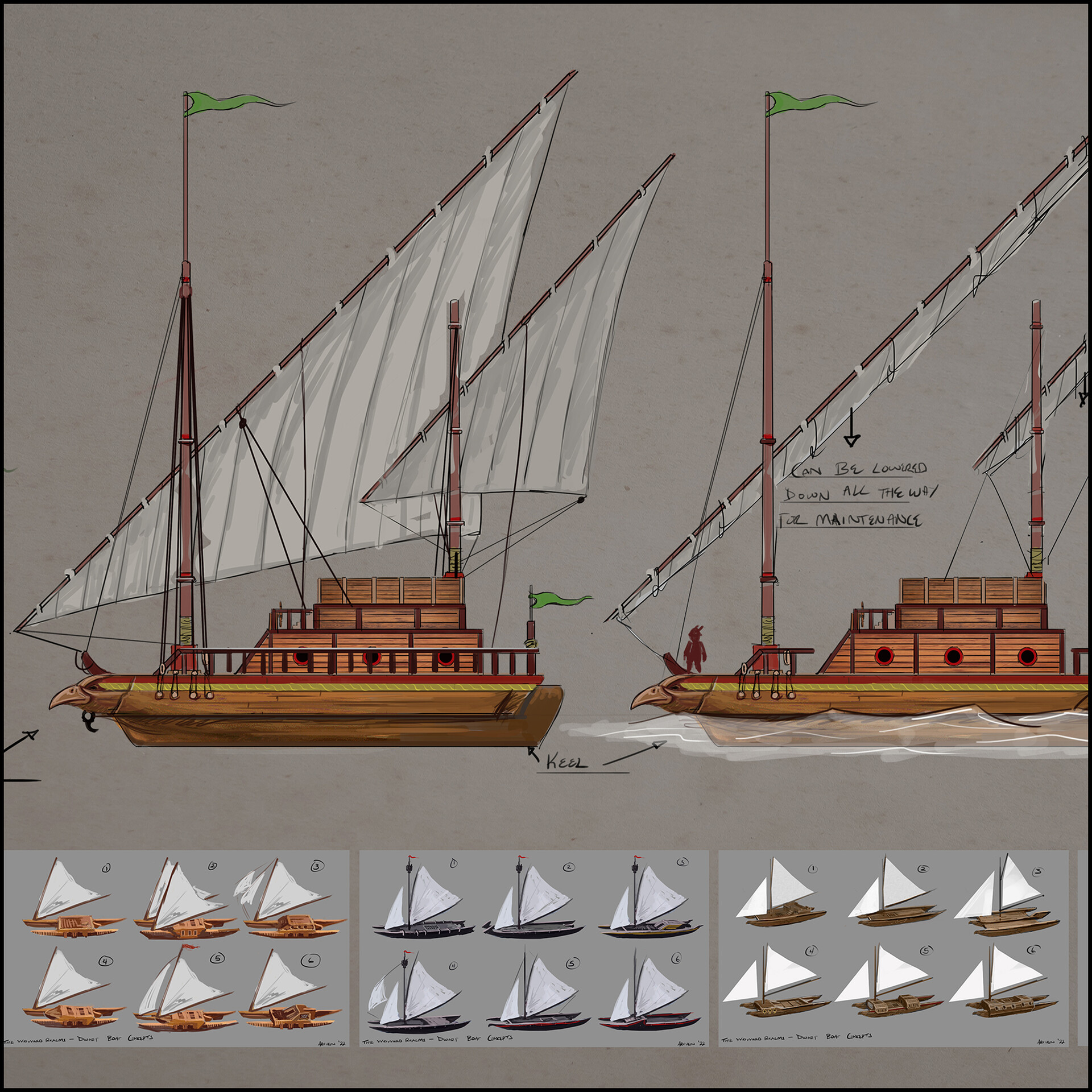 ArtStation - What Once Was - Dwarven Ship