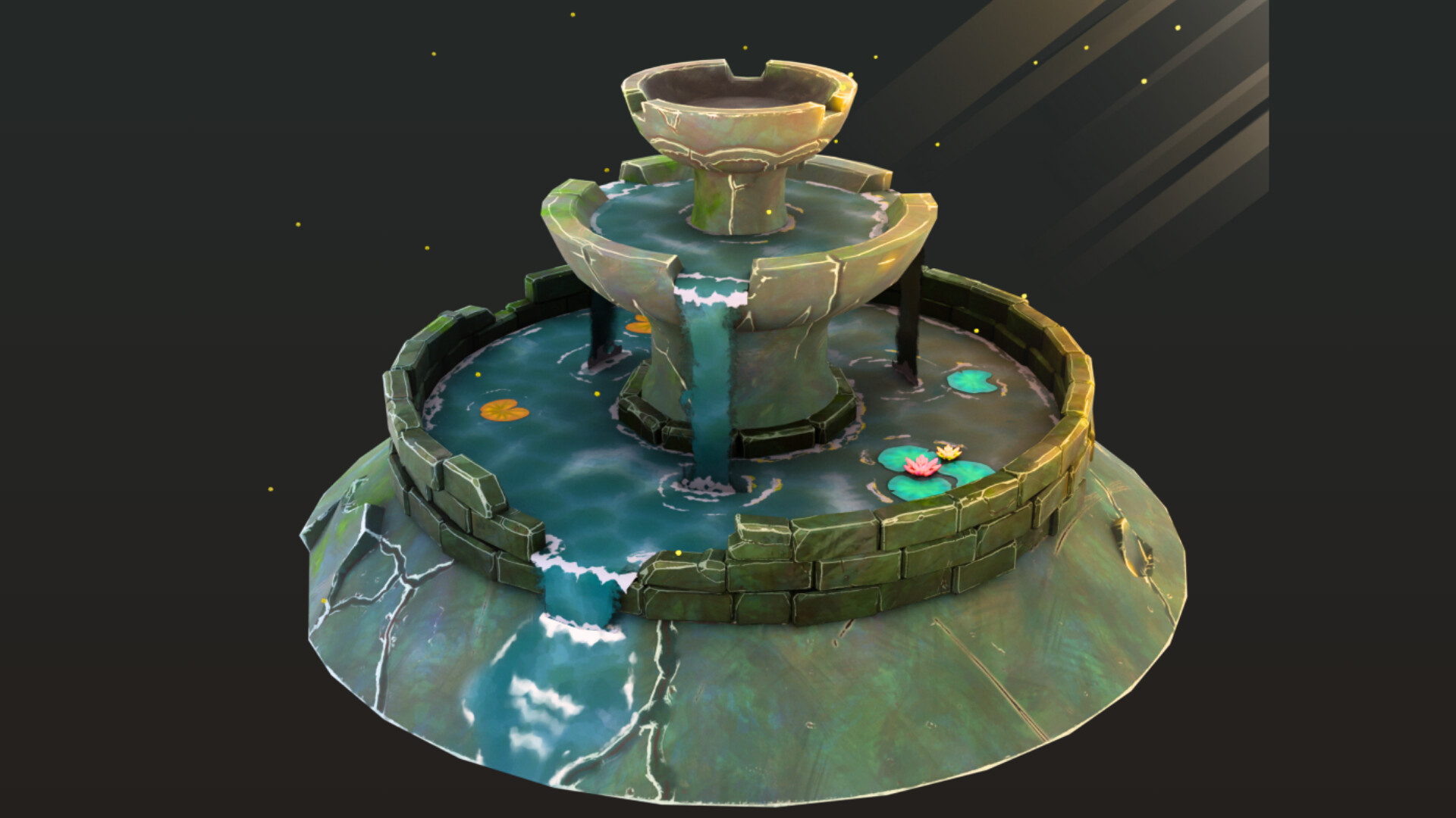 ArtStation - Stylized Abandoned Fountain - (hand painted)