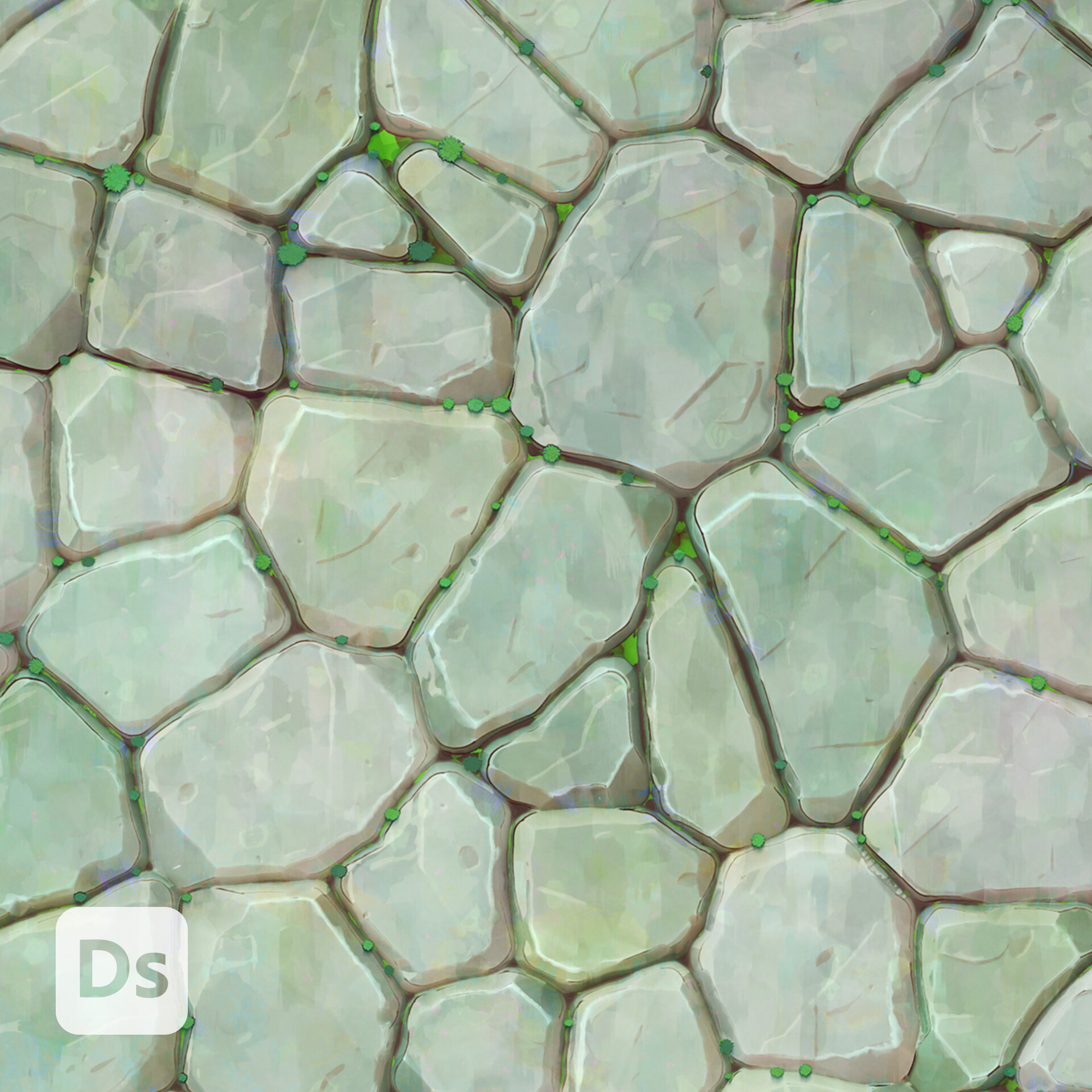 ArtStation - Stylized Stone Wall