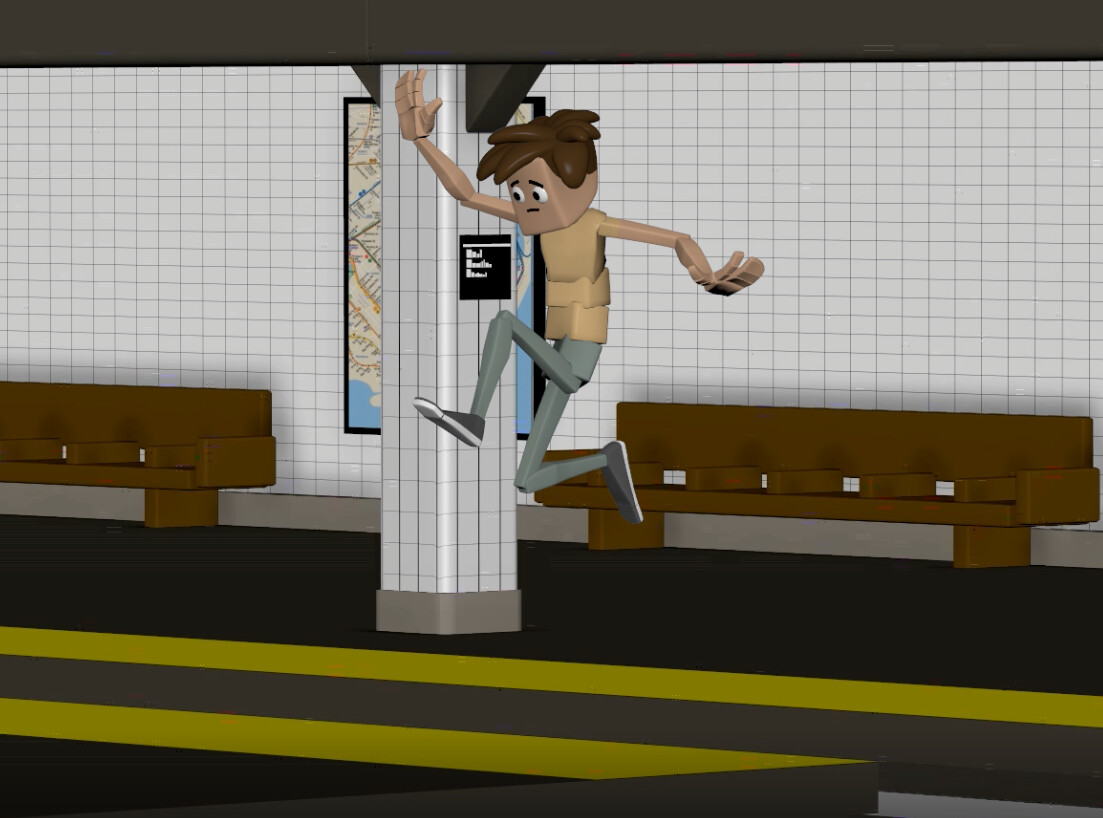 ArtStation - Running Jump Animation, Body Mechanics.