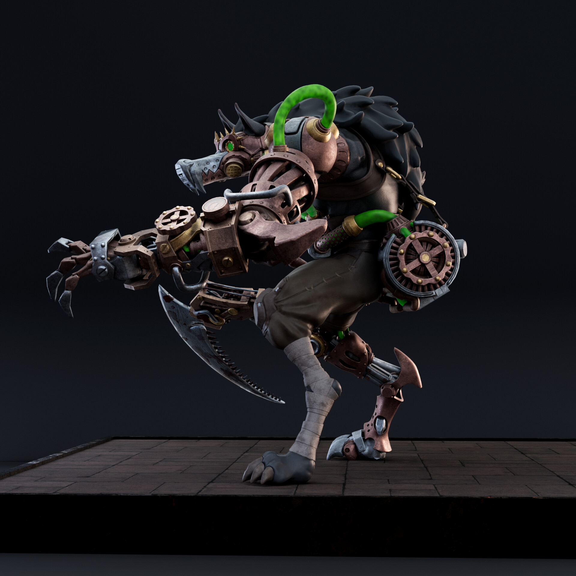 ArtStation - Steampunk Werewolf