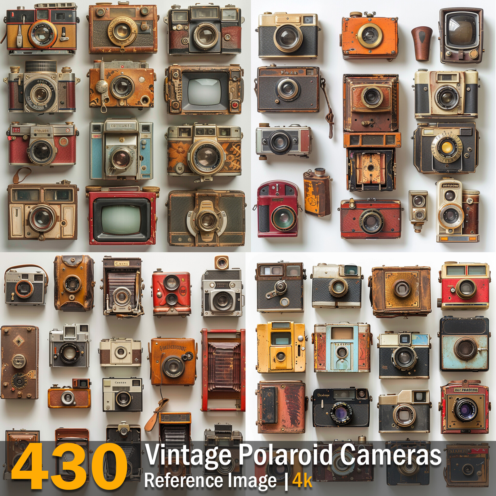 ArtStation - Vintage Polaroid Cameras | Reference Images | 4K