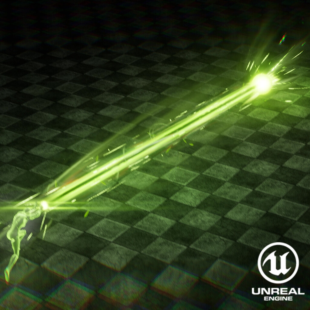 ArtStation - Unreal5 Effect_Green_Shot&Beam