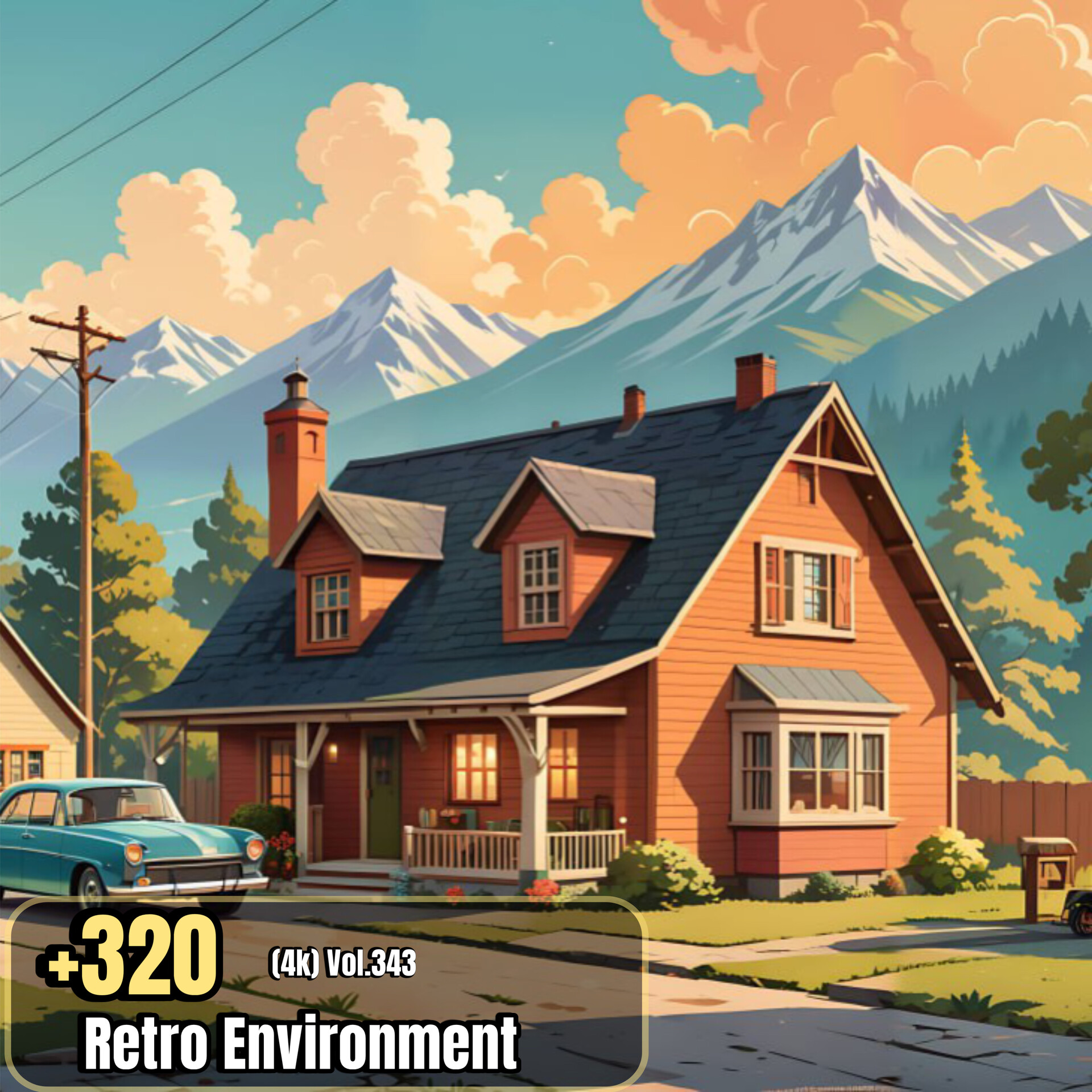 ArtStation - +320 Retro Environment Concept(4k)