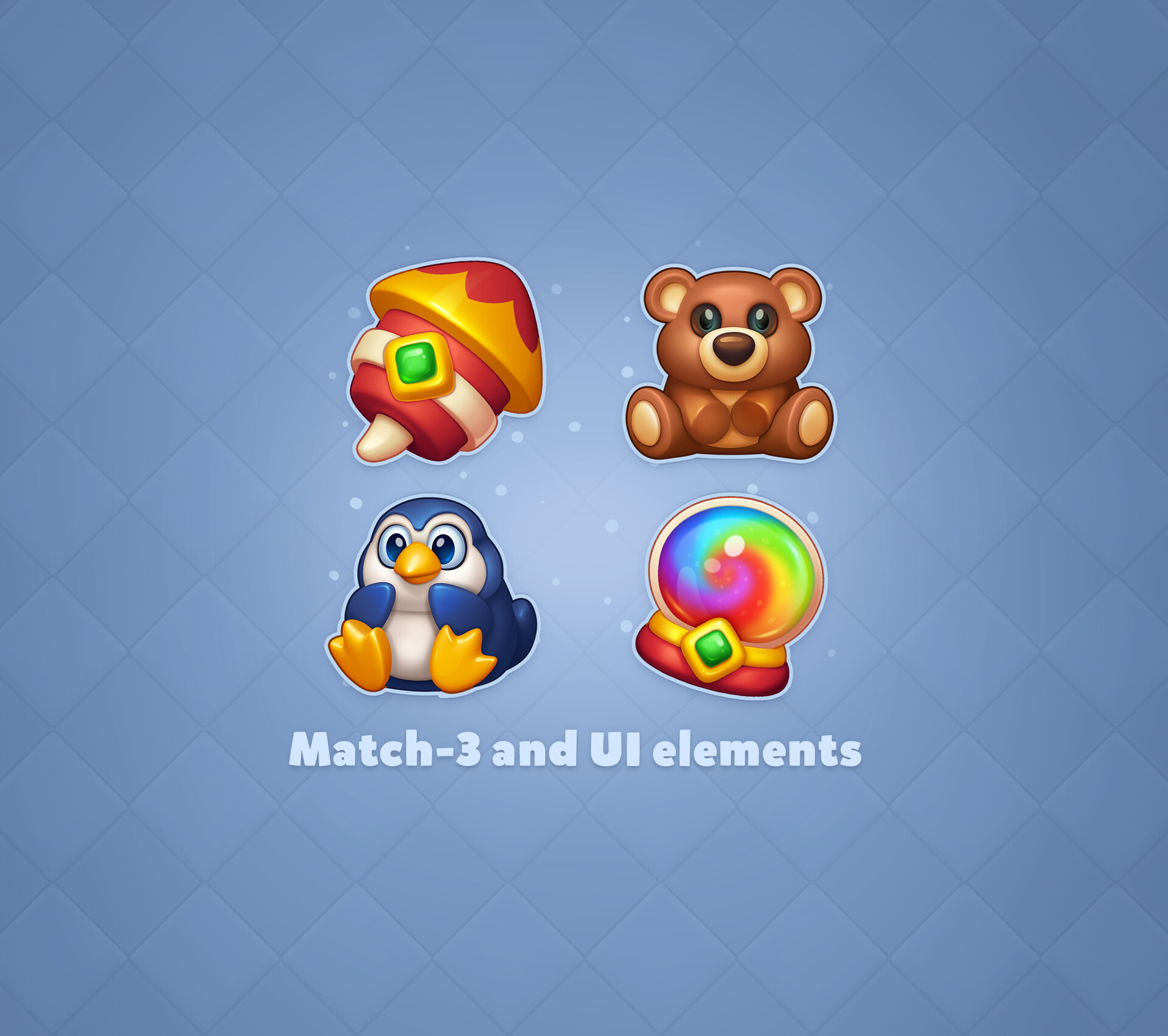ArtStation - Match-3 and UI elements