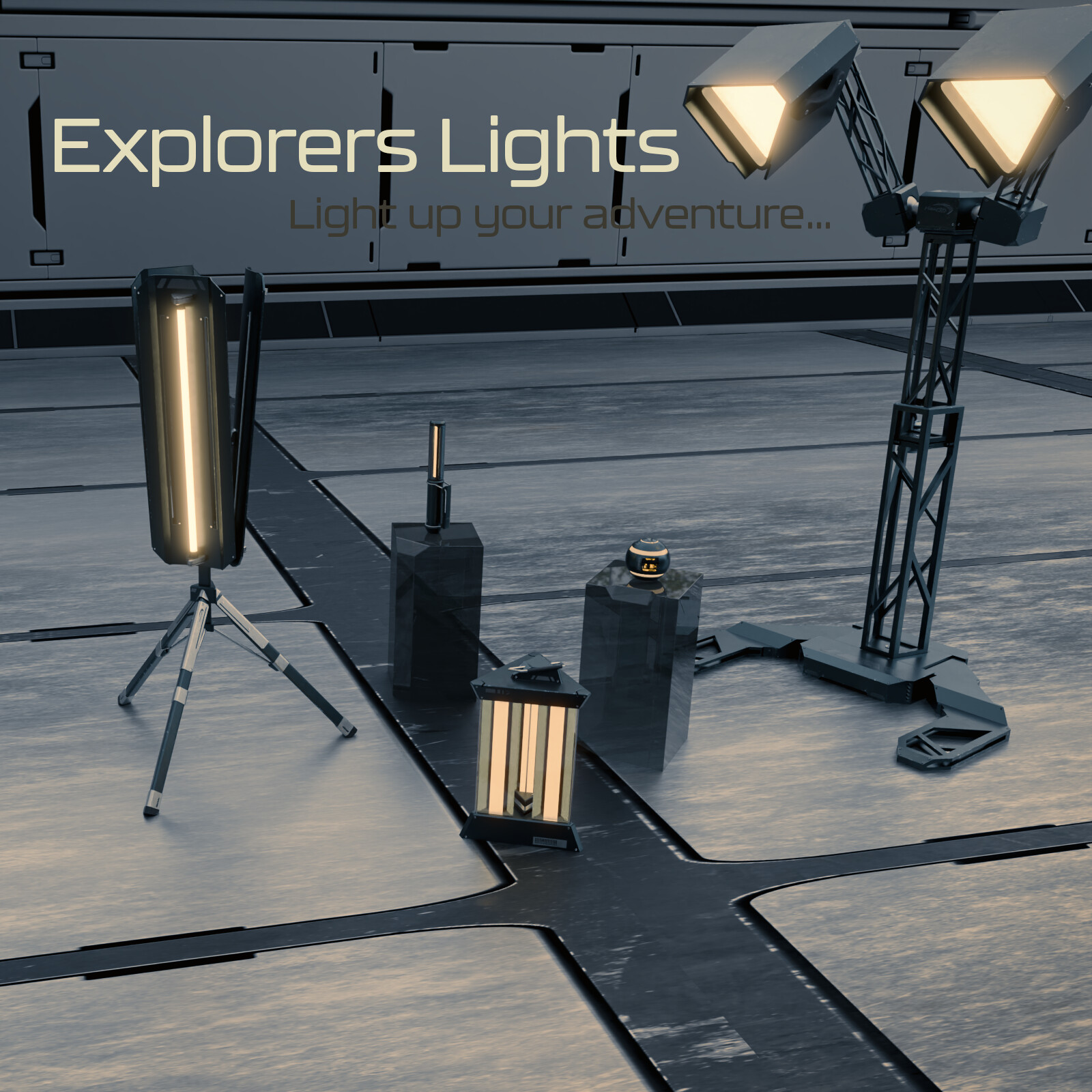 ArtStation - Explorers Lights - Science Fiction Lighting Pack