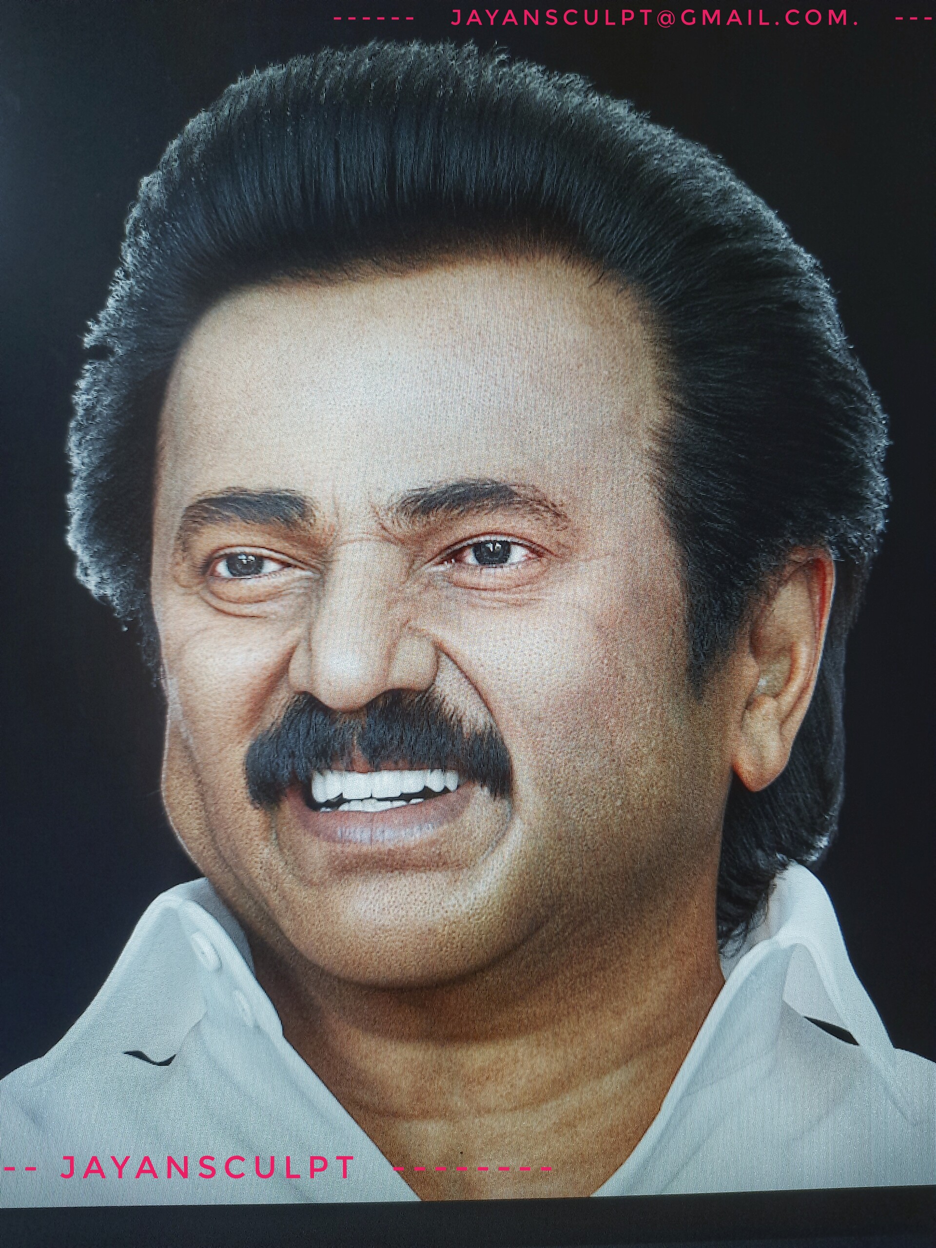 Jayan M - M.K.STALIN 3D Portrait