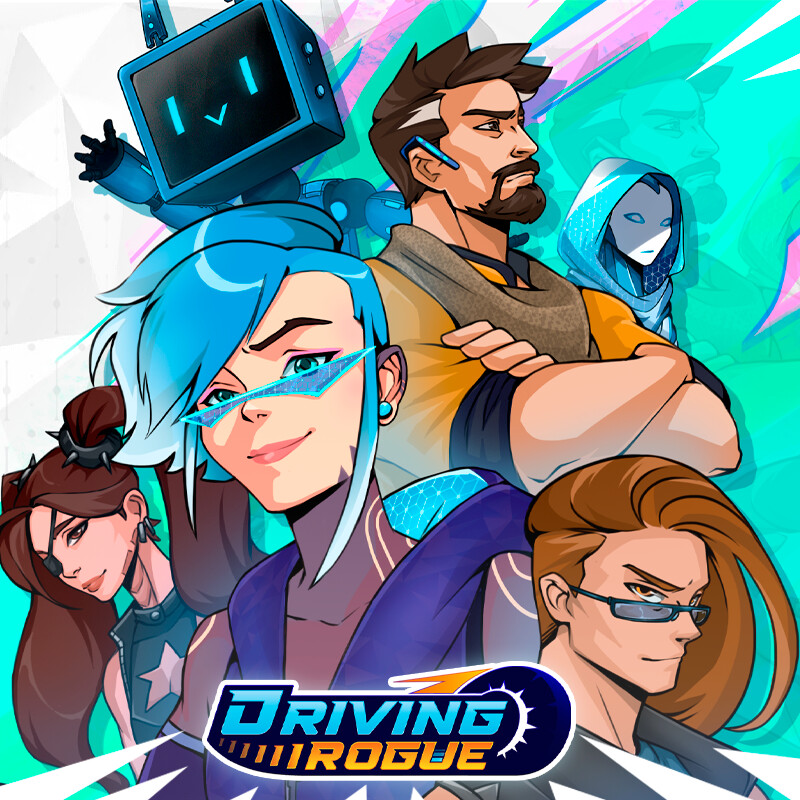 ArtStation - Driving Rogue - Logo and UI design