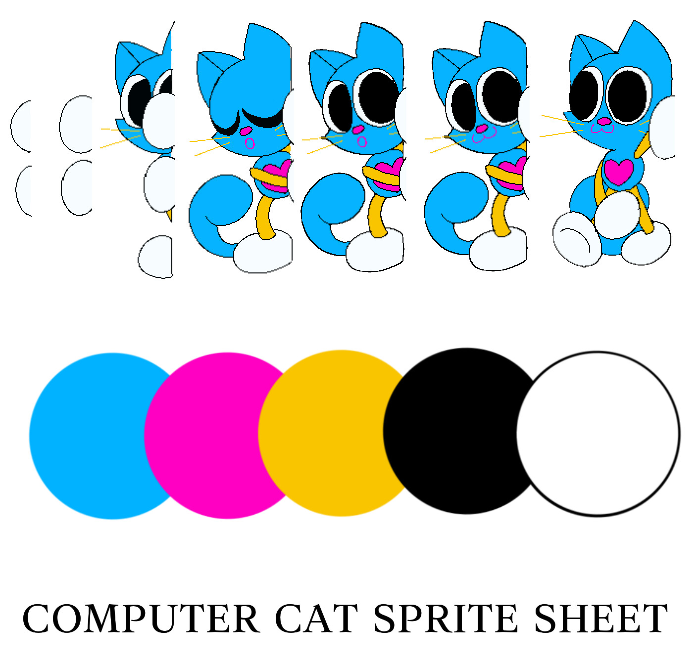 ArtStation - Computer Cat Sprite Sheet