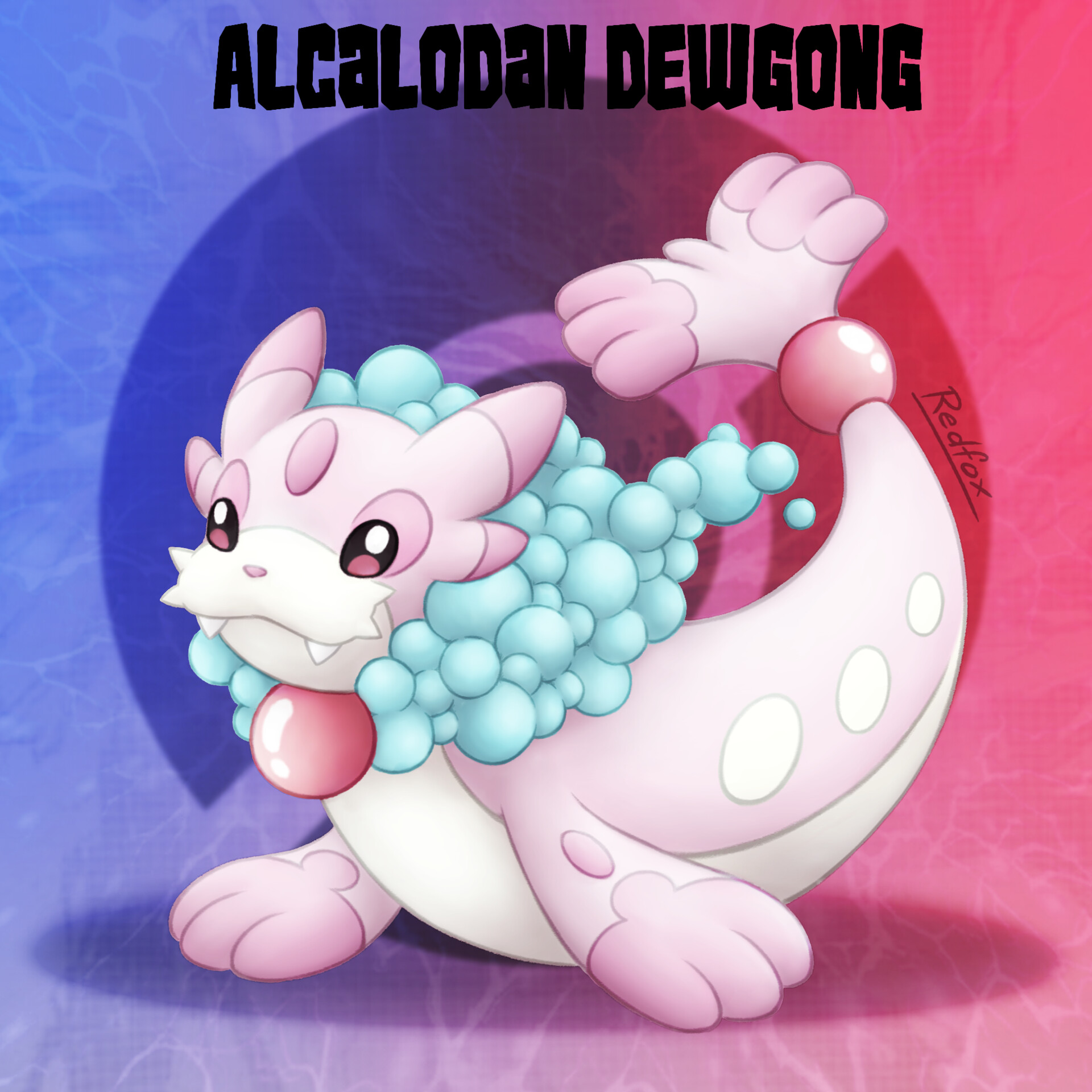 Redfox The Kitsune - Artwork Pokemon VP - Alcalodan Dewgong