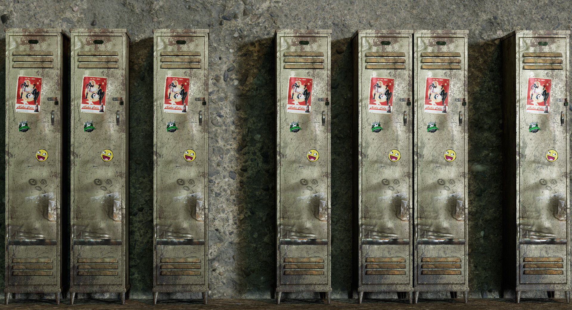 ArtStation - Abandoned locker(practice)