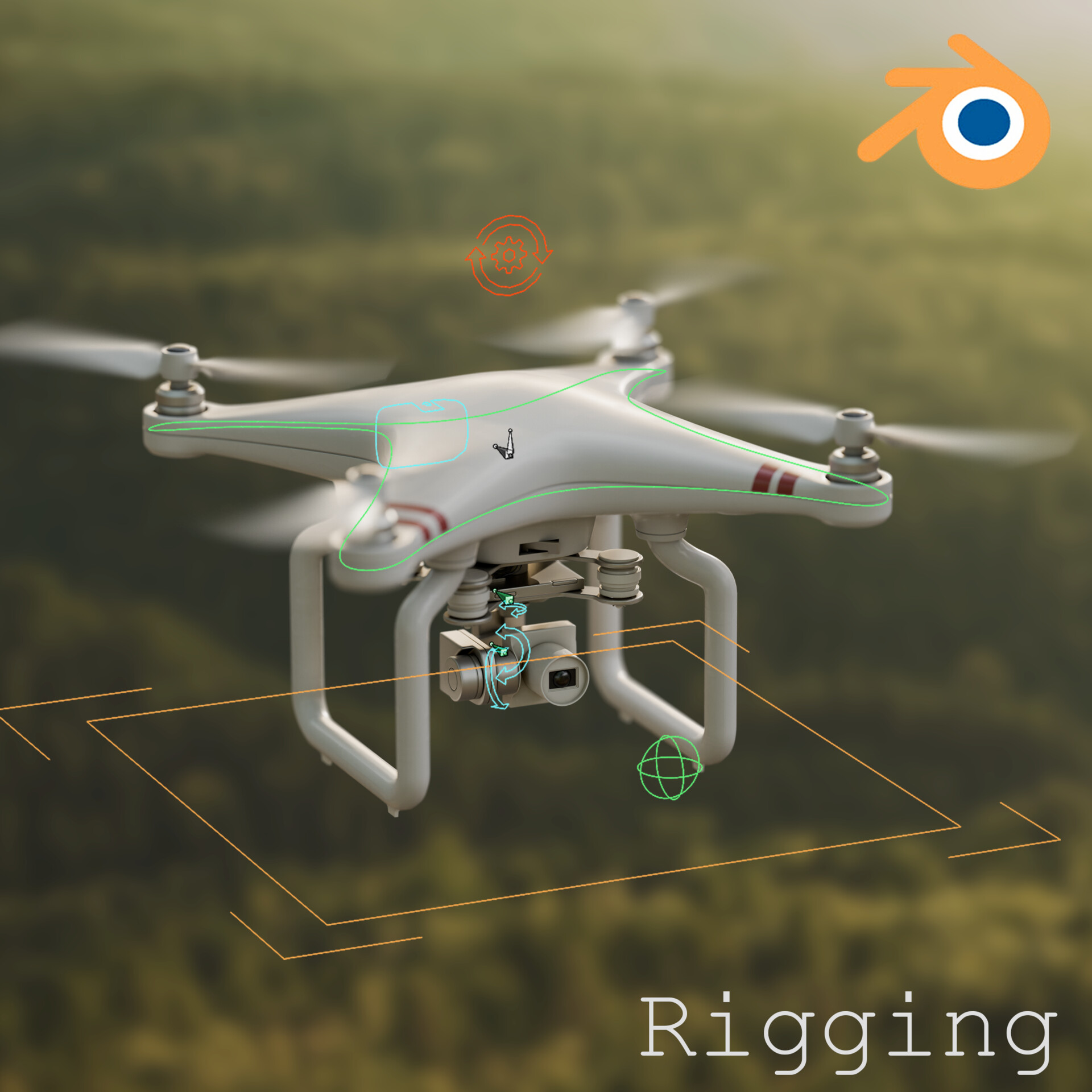ArtStation - Rigging Dji phantom drone