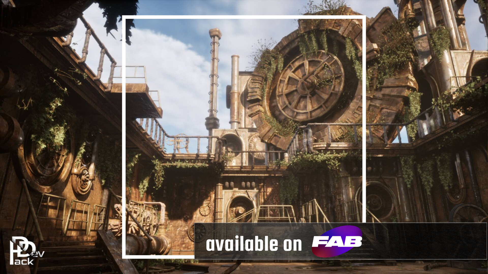 PackDev - Steampunk Exterior / 60 Assets