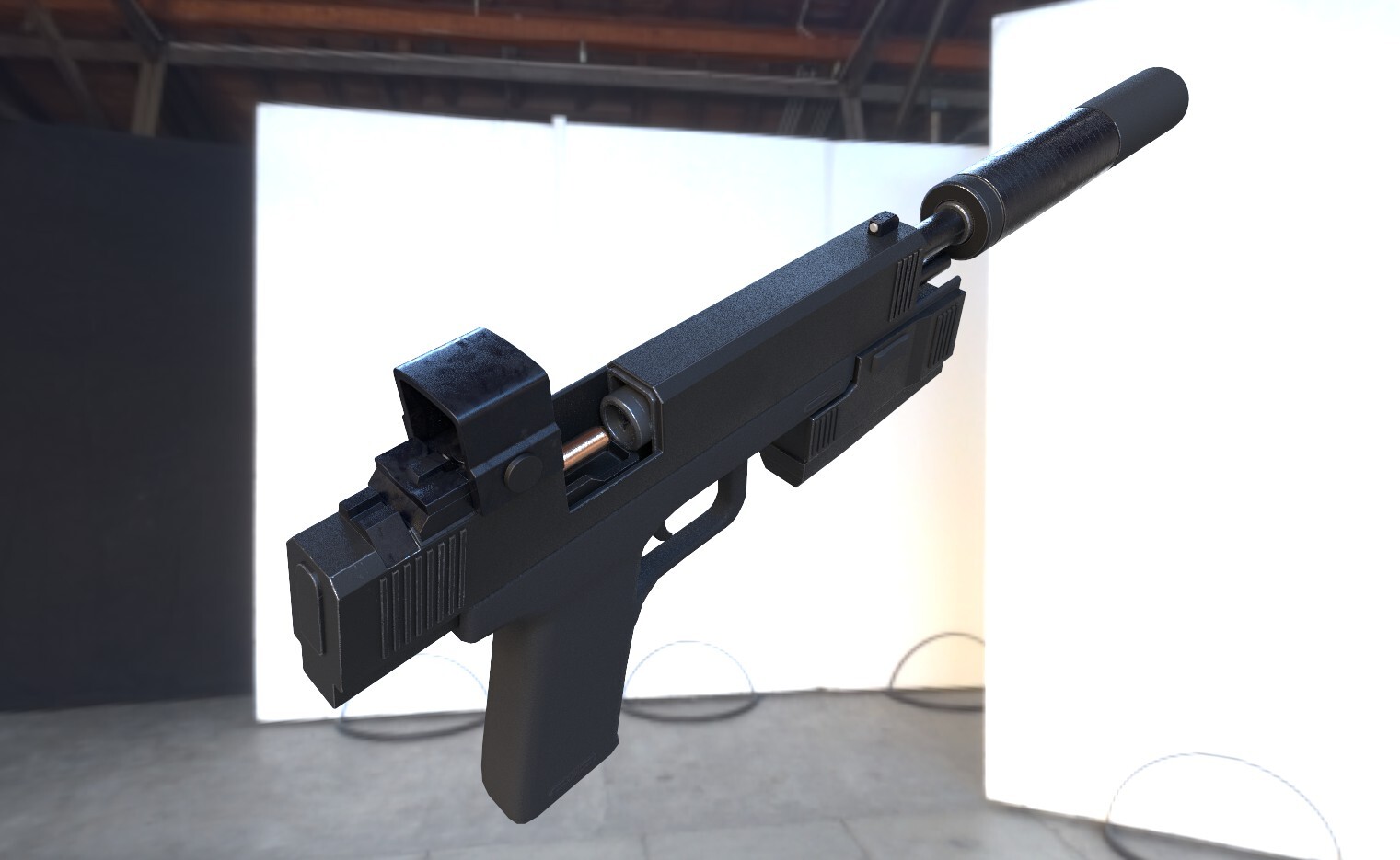 ArtStation - Silenced Pistol - 3D Gun Model for Video Games