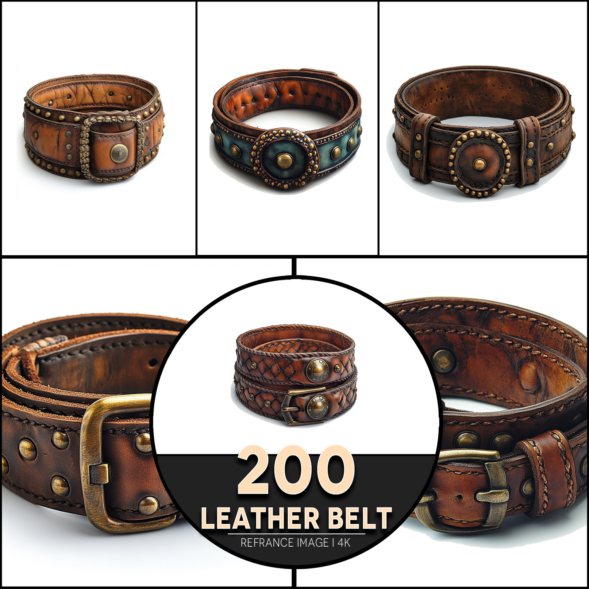 Pixel Ref - Leather Belt 4K Reference/Concept Images