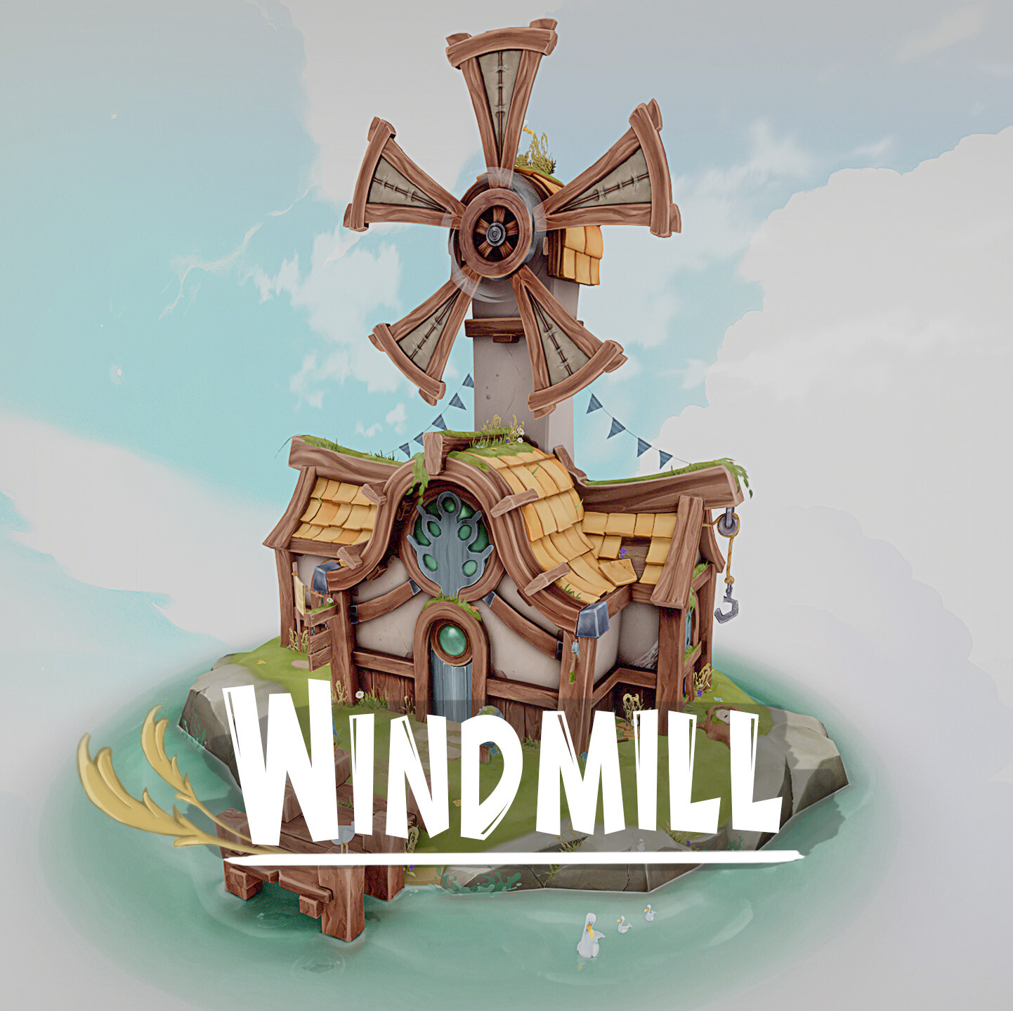 ArtStation - Windmill – Handpainted Environment