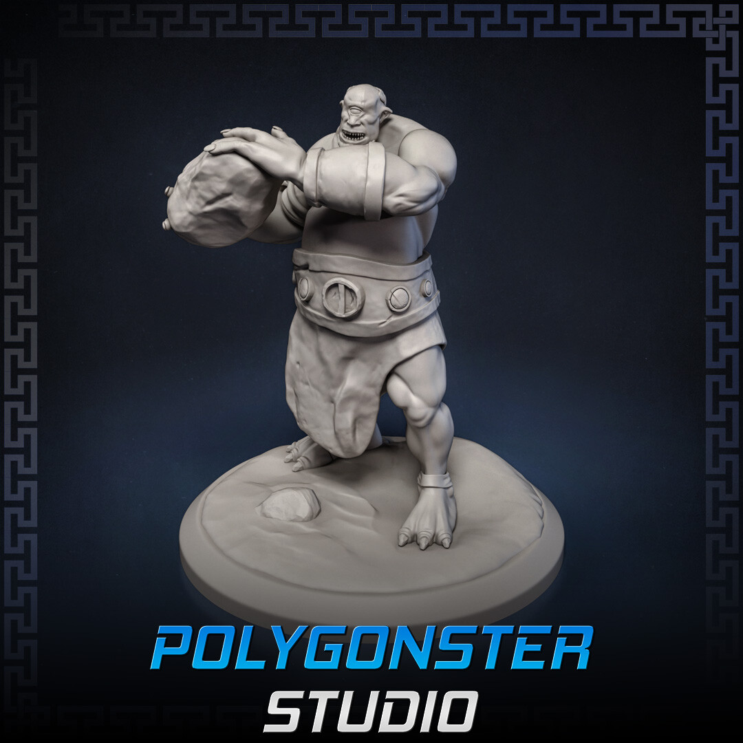 ArtStation - Cyclops with a stone