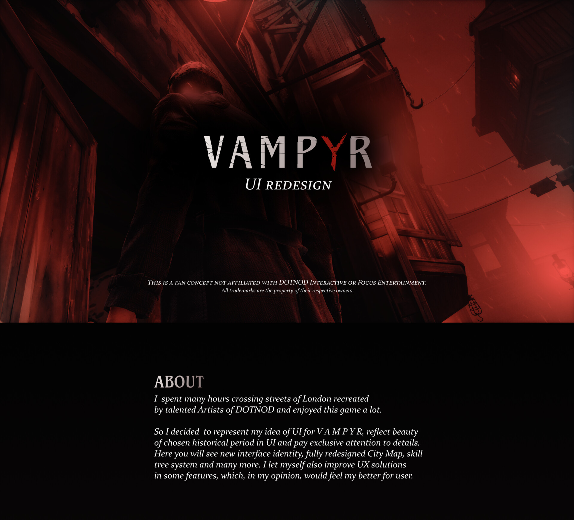 ArtStation - VAMPYR: UX UI Redesign concept
