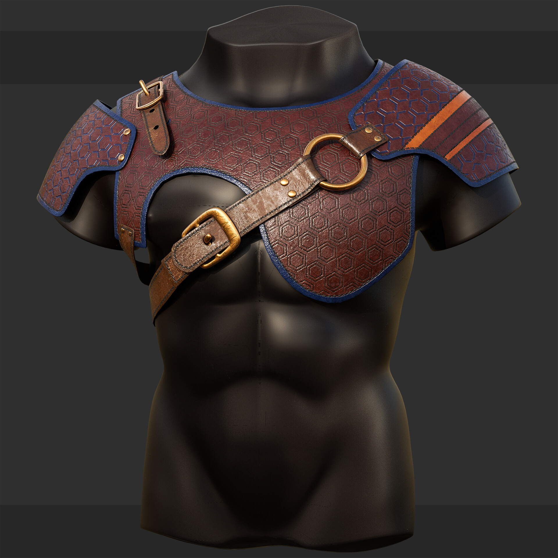 ArtStation - 25 Leather Shoulder Base Mesh - Vol 13