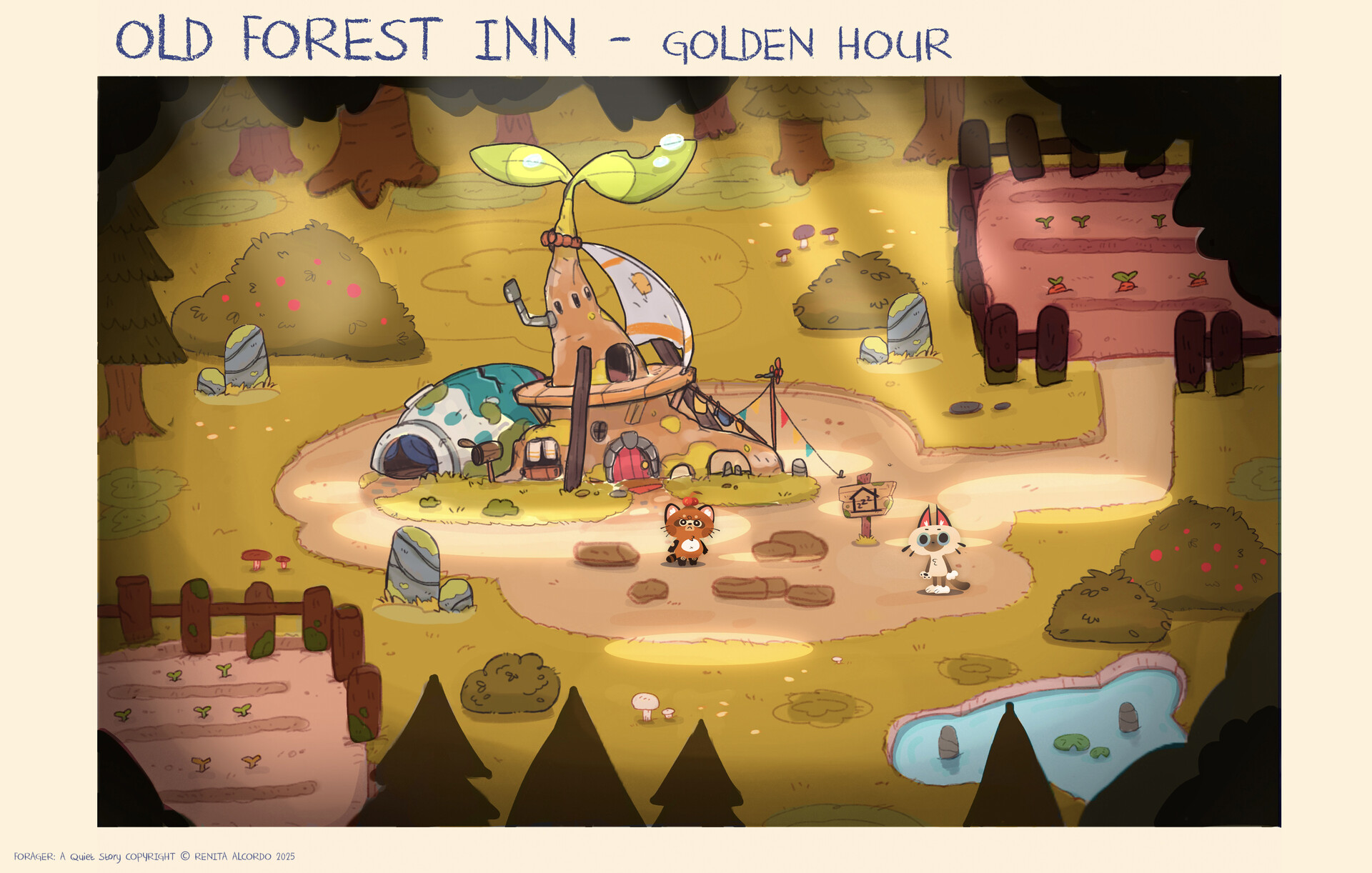 ArtStation - FORAGER: A QUIET STORY - OLD FOREST INN