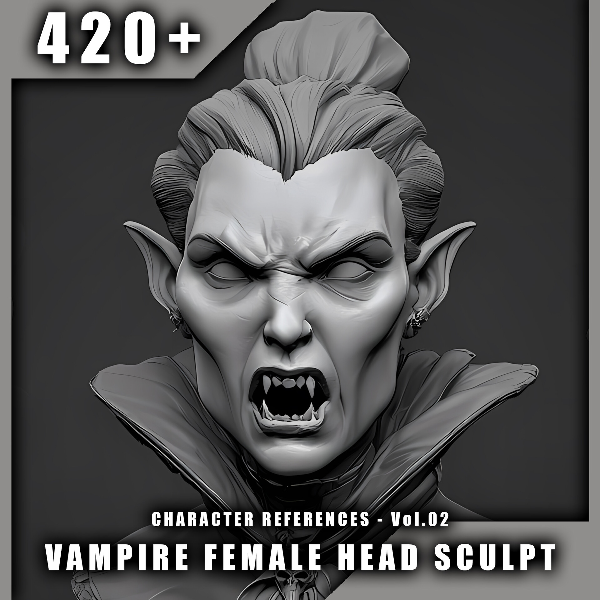 ArtStation - 420+ Vampire Female Head Sculpt - Character References Vol.02
