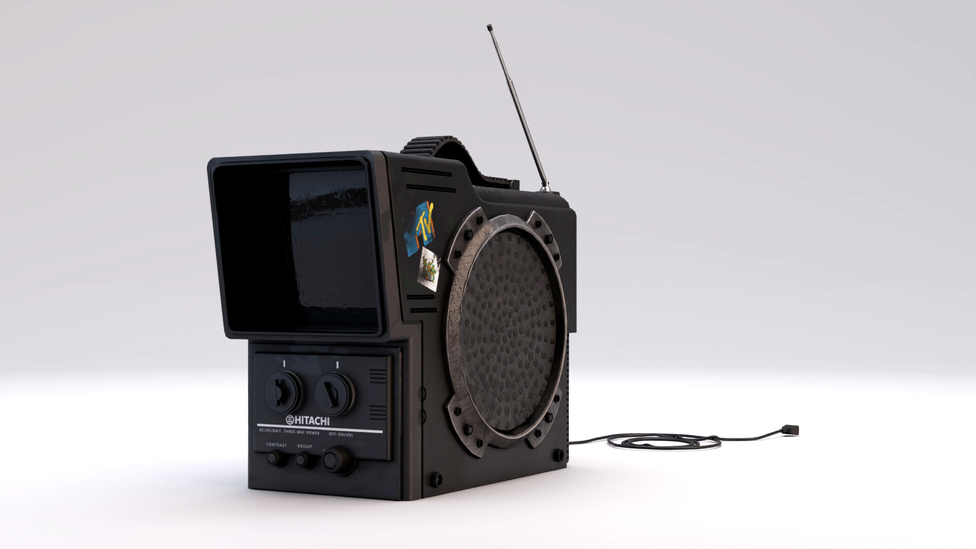 ArtStation - Hitachi 1980 Portable TV