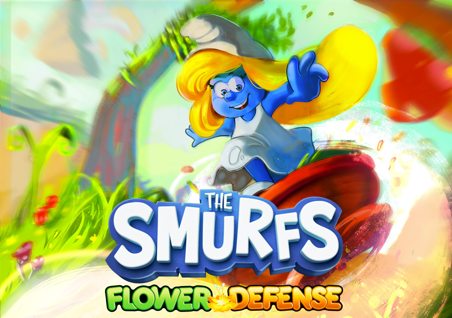 ArtStation - Smurfs flower defense concept art