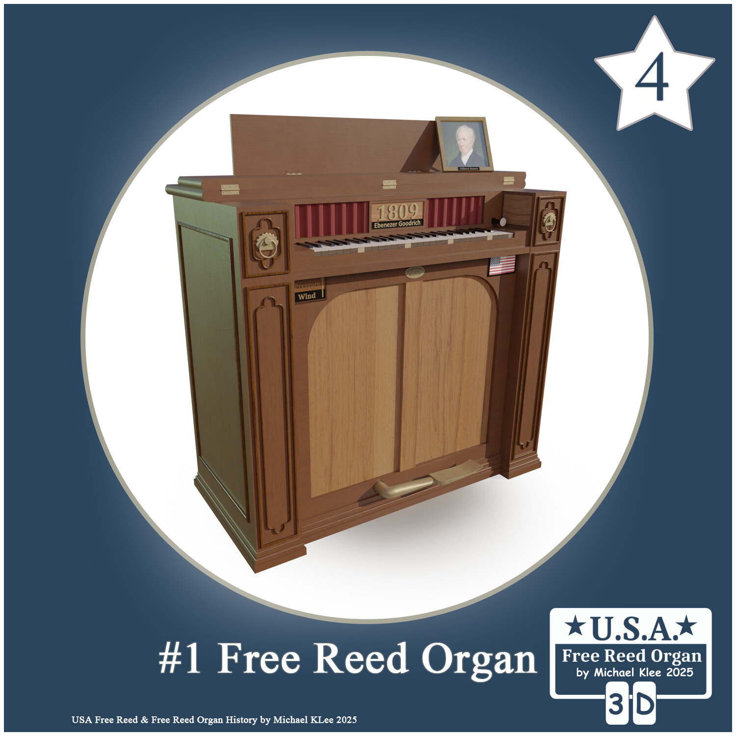 Michael Klee - USA Free Reed Organ Histroy - 1st Free Reed Organ in USA