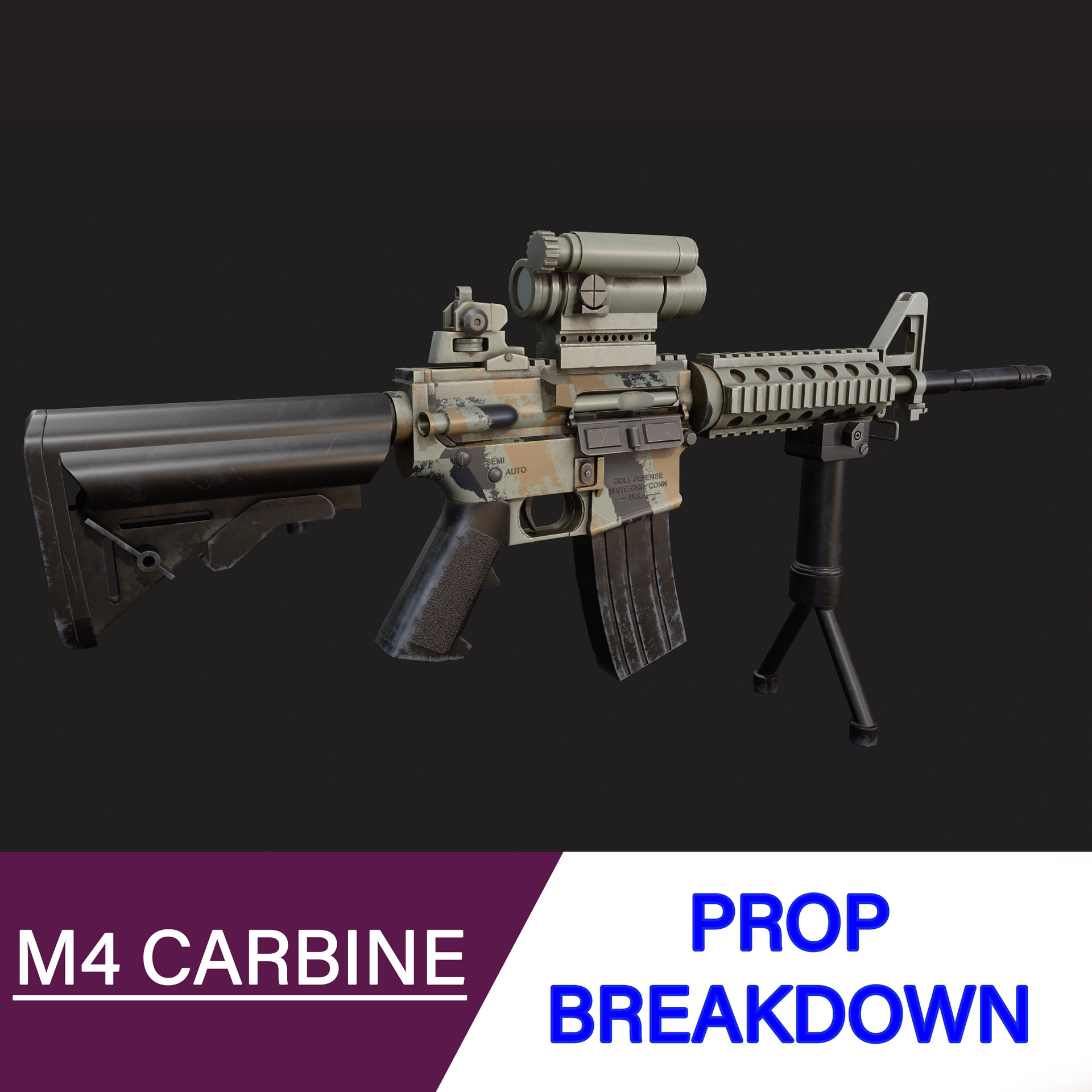 ArtStation - M4 Carbine Assault Rifle