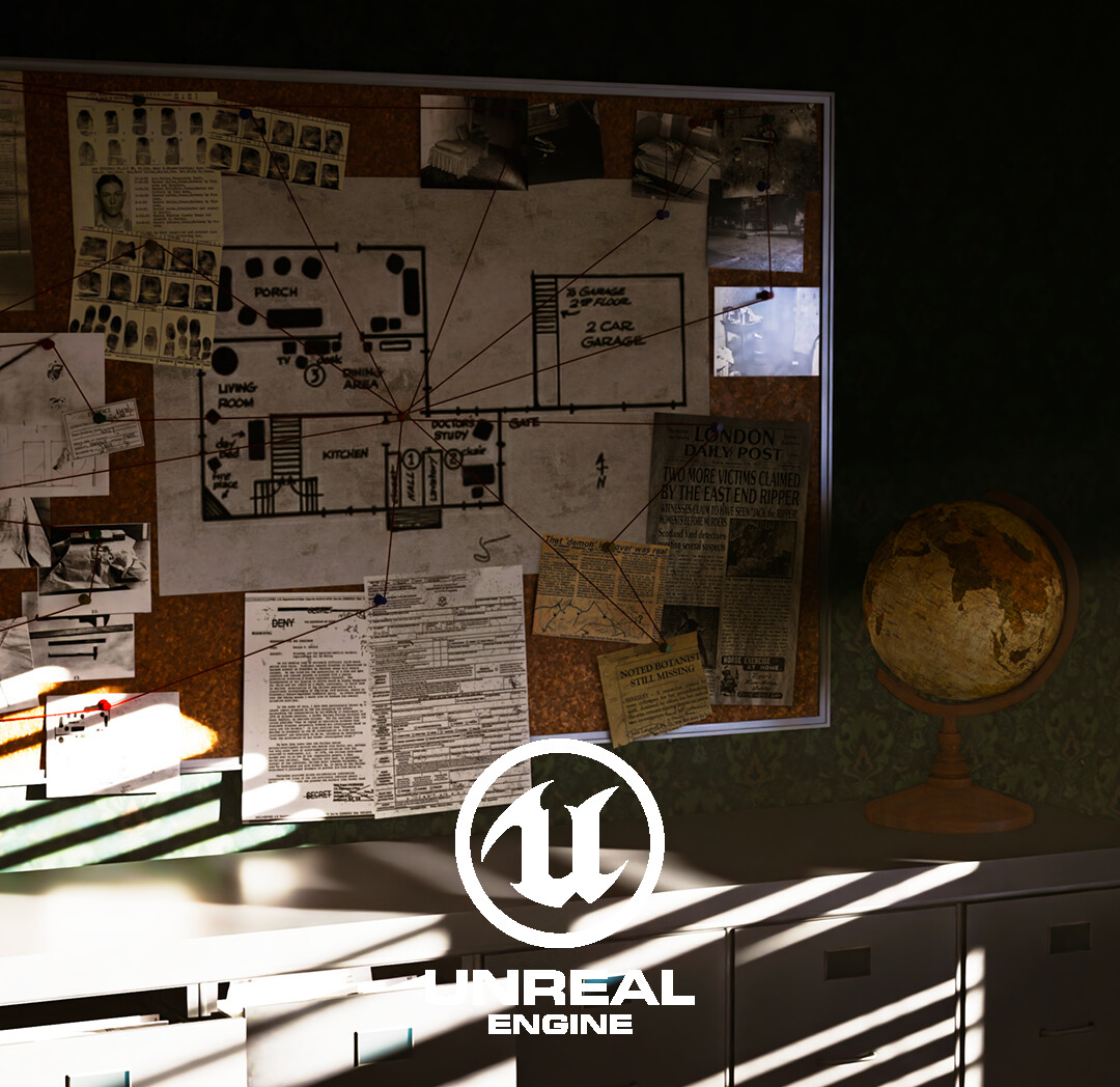 ArtStation - 70's Detective office