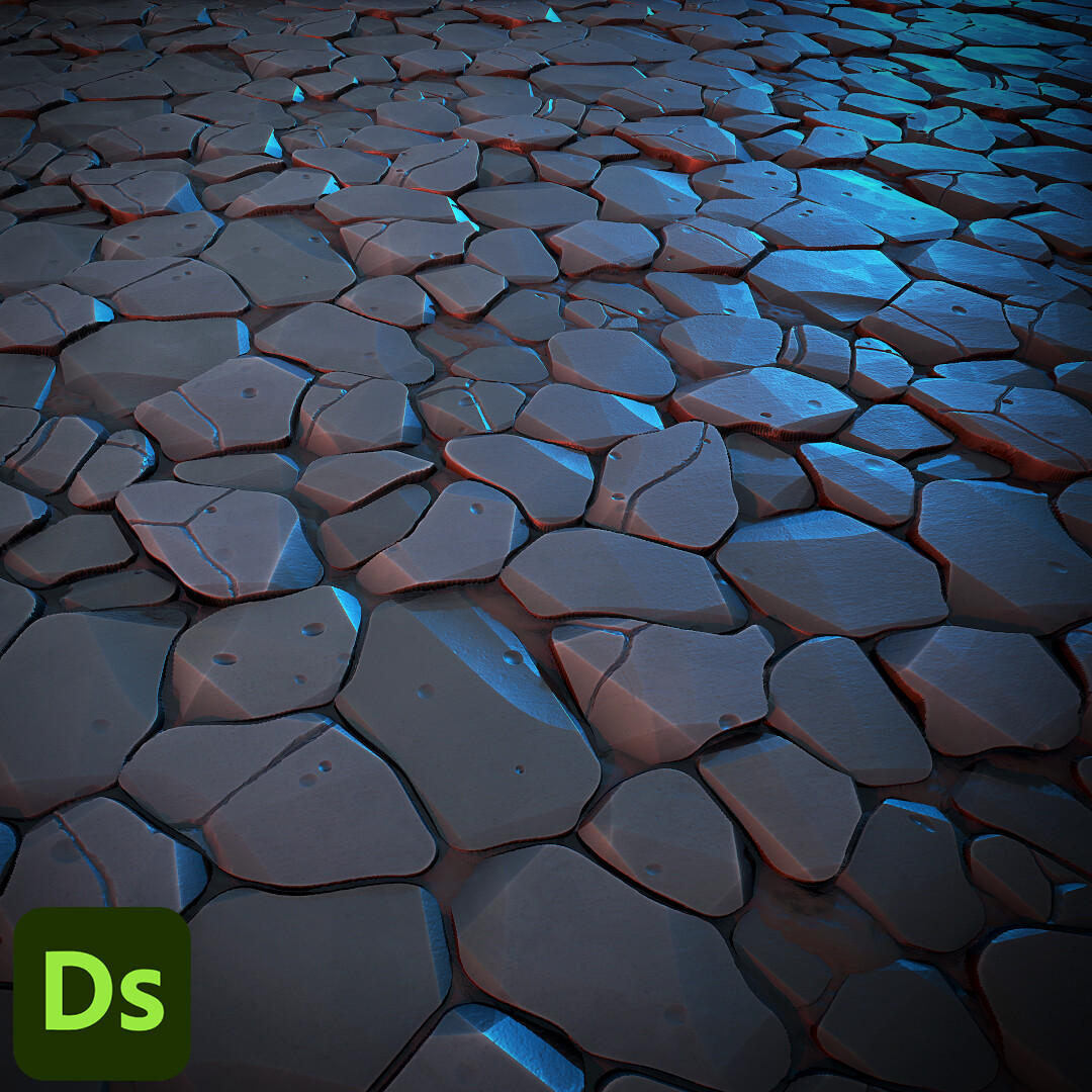 ArtStation - Stylized Cave Stone Floor With Damaged and Smooth ...