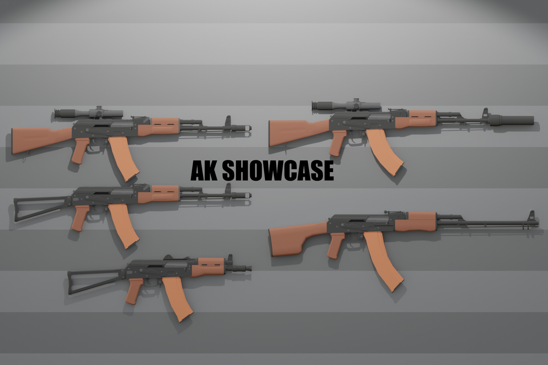 ArtStation - Low Poly AK Model Showcase