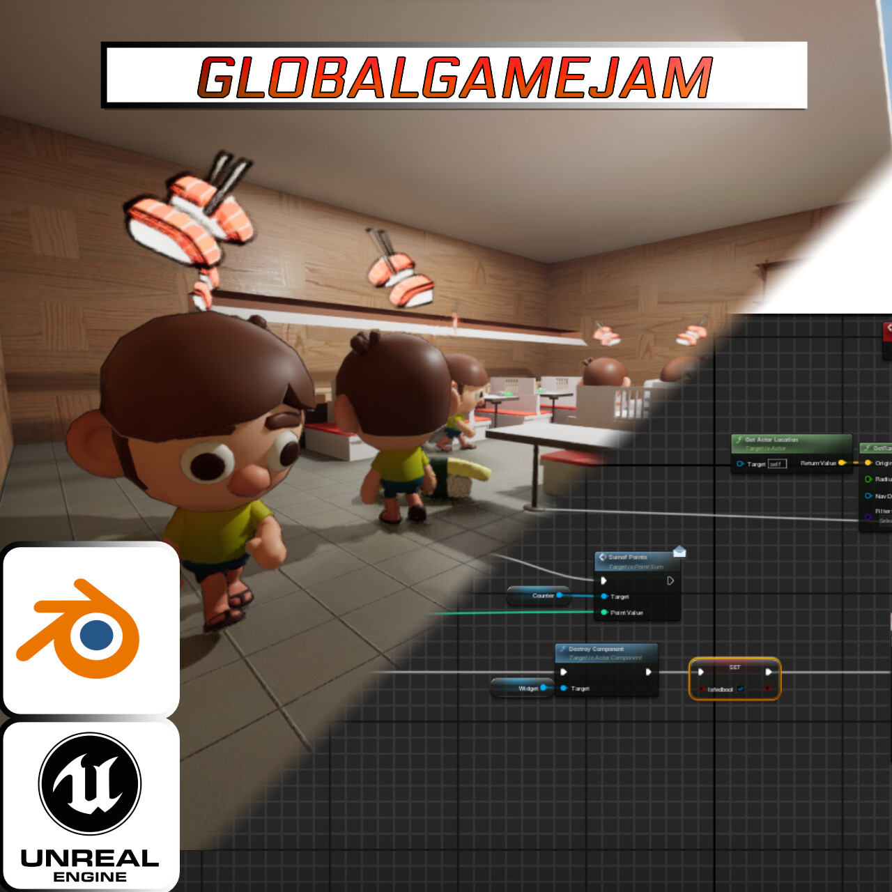 ArtStation - Feed the Kiddos! - GlobalGameJam 2024