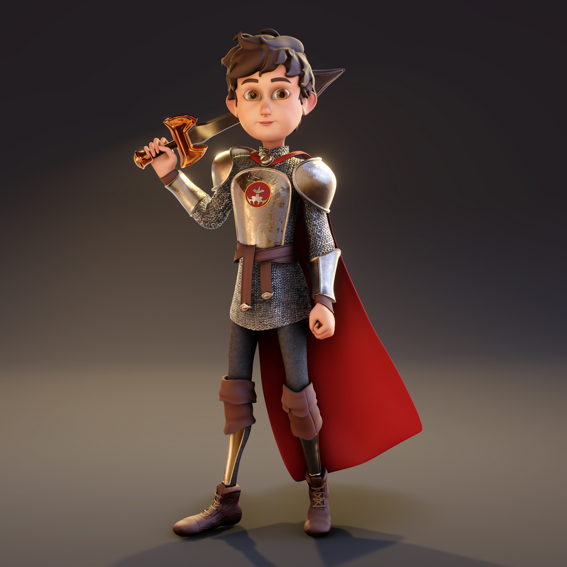ArtStation - Blender Rigged Stylized Knight Boy