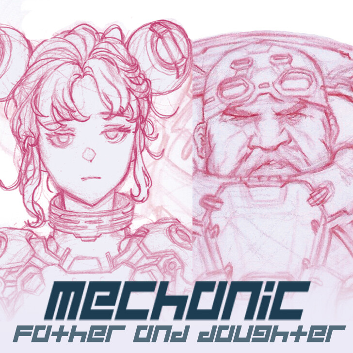 ArtStation - Mechanic father and daughter 🛠️⚙️