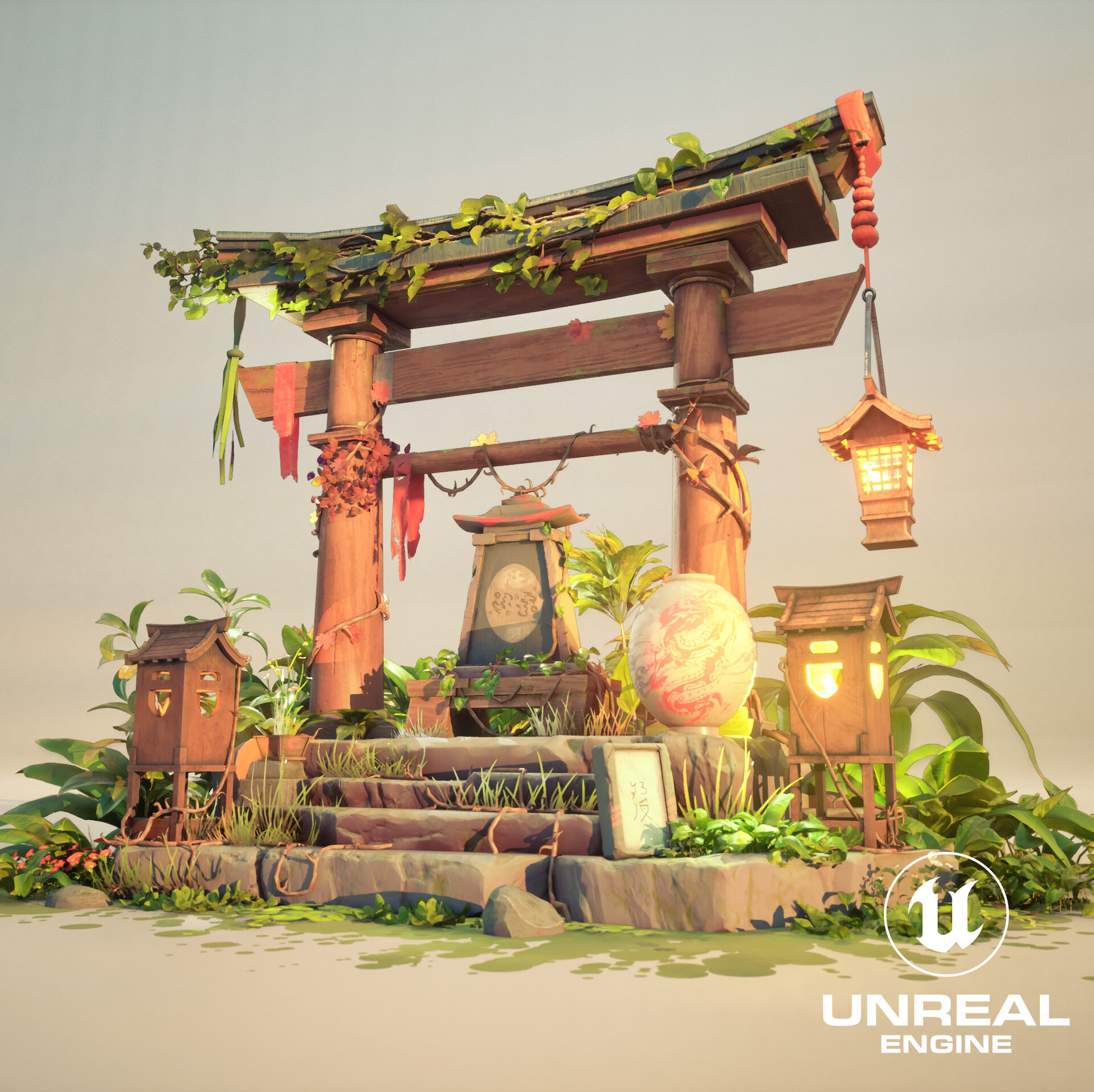 ArtStation - Stylized Shrine