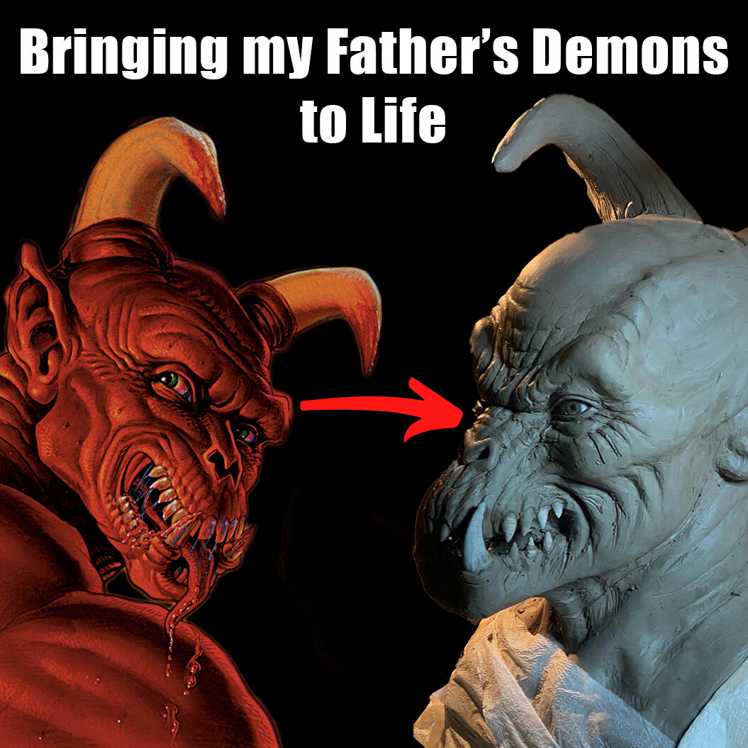 ArtStation - Bringing my Father’s Demons to Life