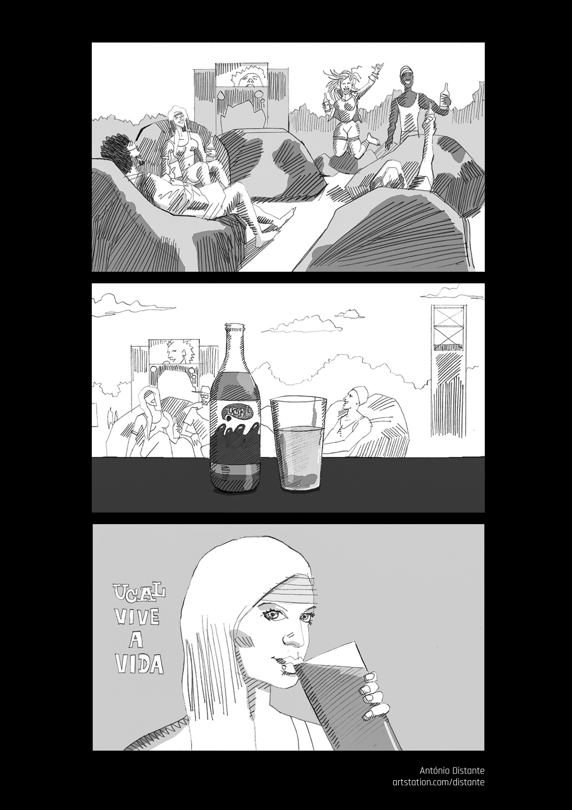 ArtStation - Storyboard for UCAL - Vive a Vida