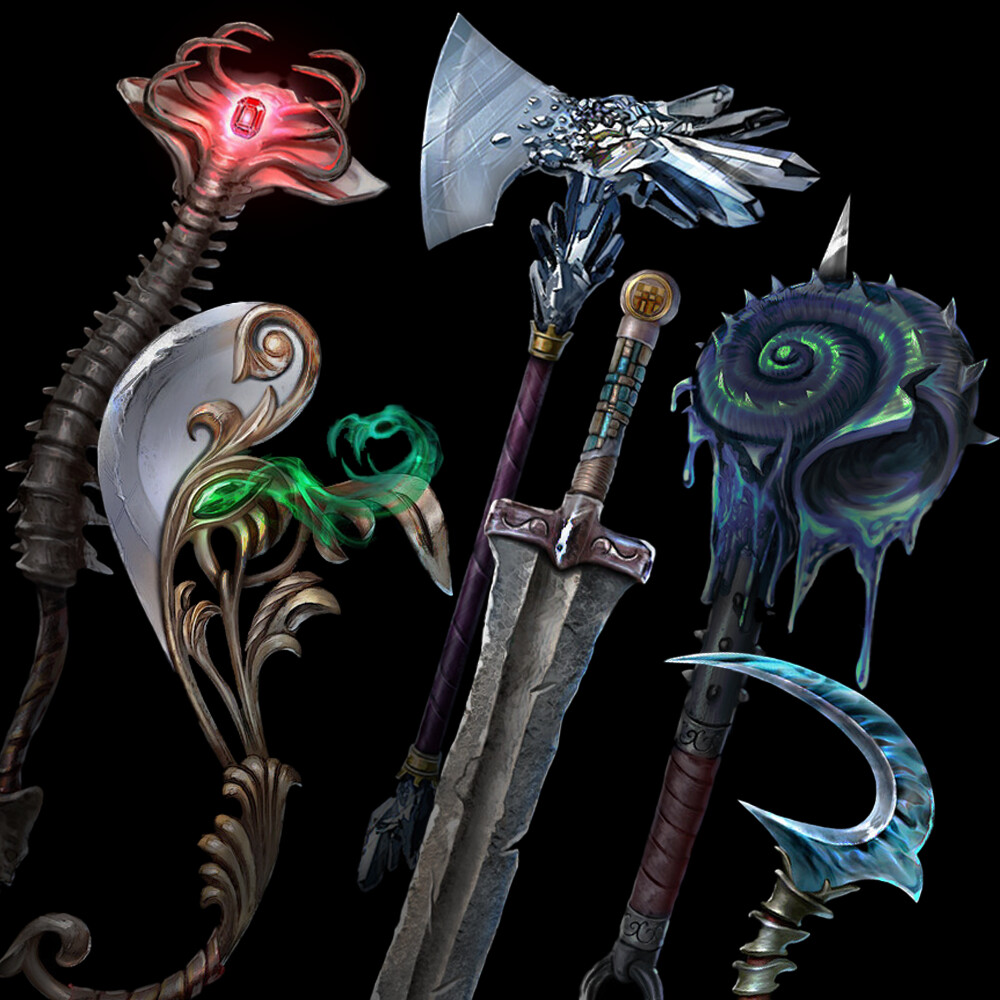 ArtStation - Practice in weapons