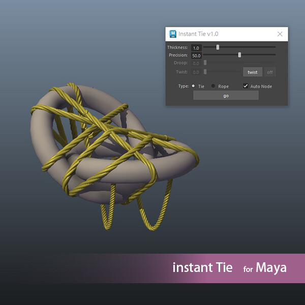 ArtStation - Maya Poly Tool R&D - instant tie v1.0