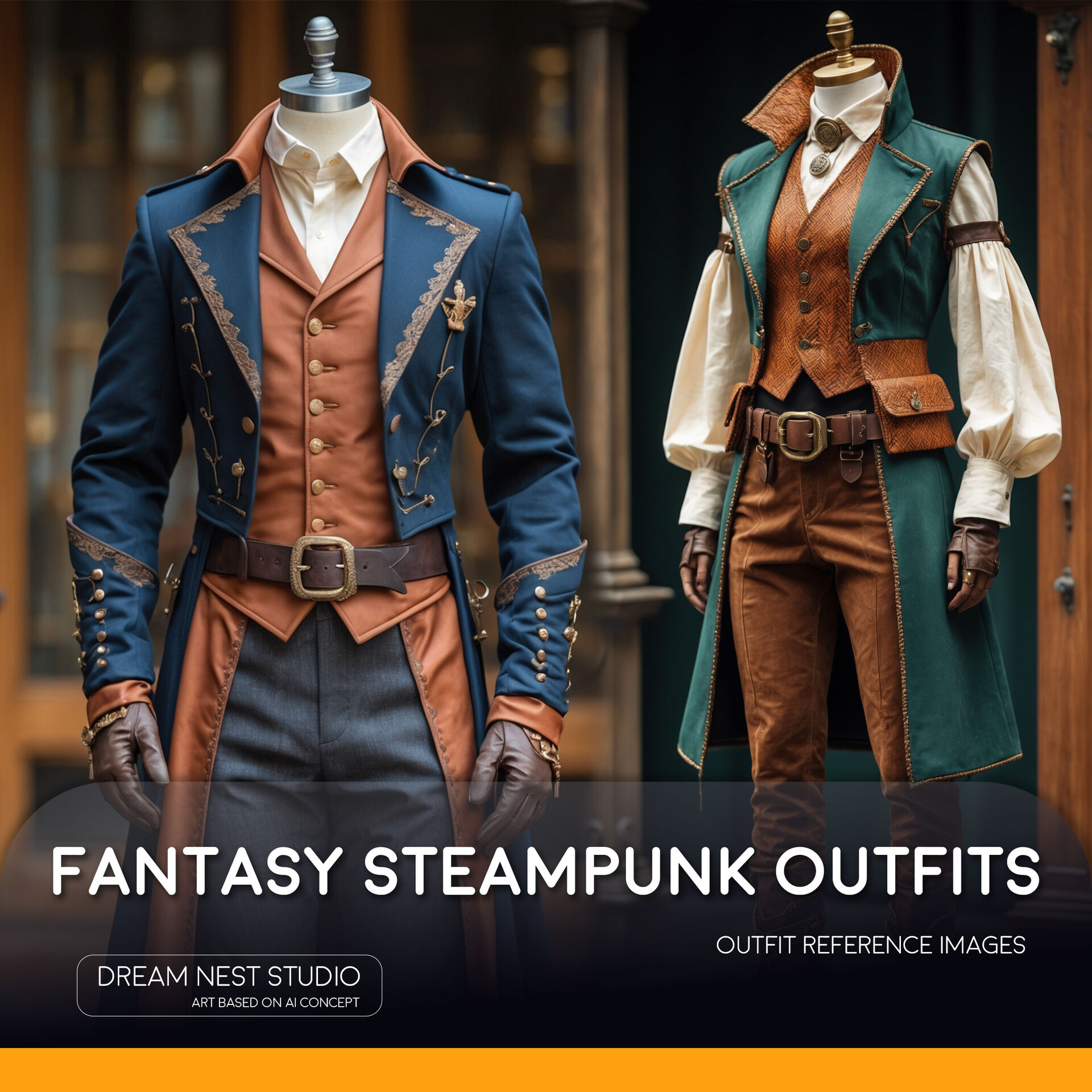 ArtStation - Fantasy Steampunk Outfits-2K-Outfit Reference Images