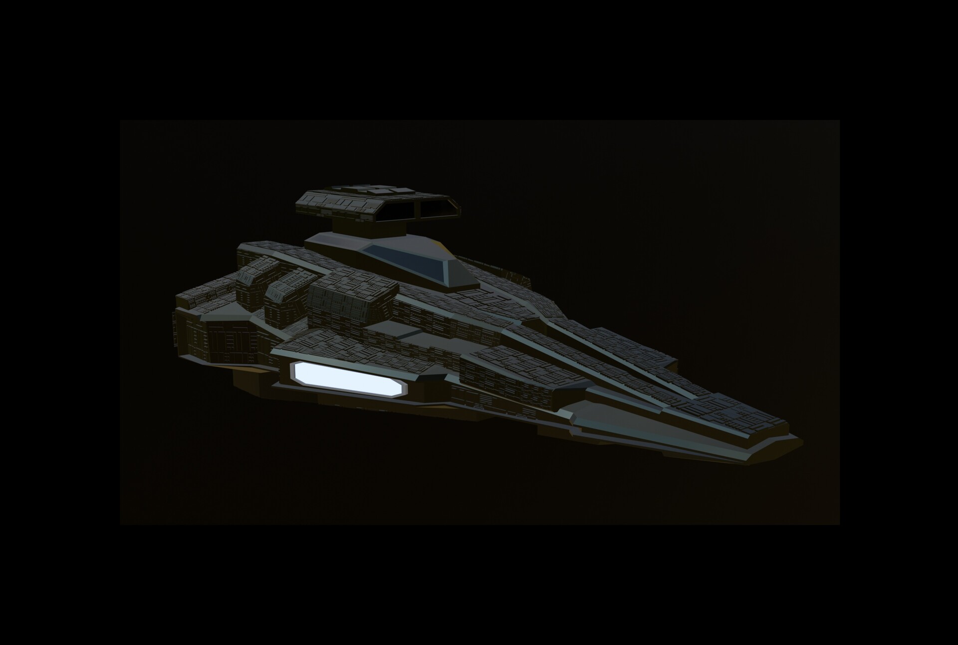 ArtStation - Obsidian Vanguard - 3D Spaceship